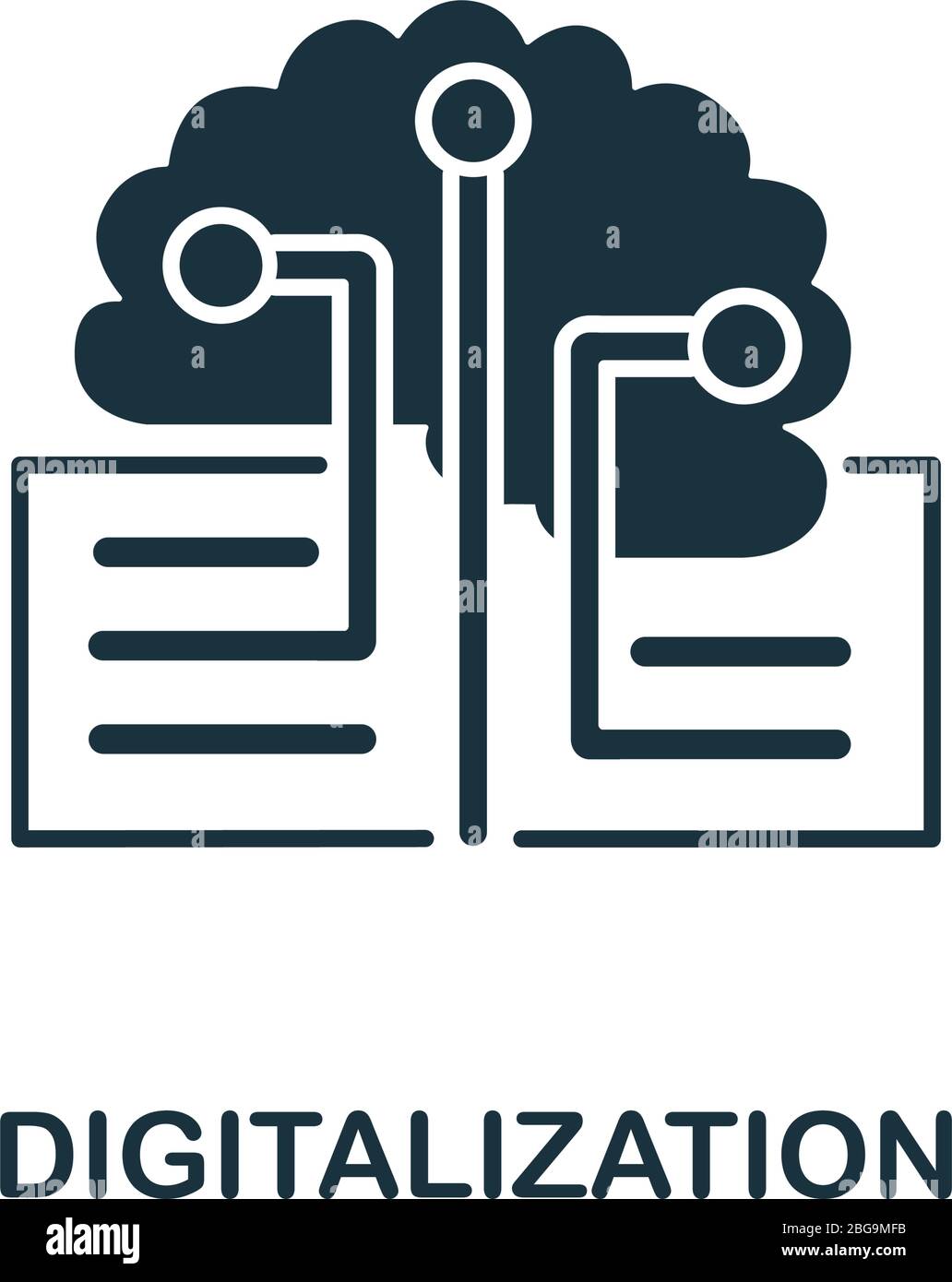 Digitalization icon. Simple line element Digitalization symbol for ... Digitalization icon. Simple line element Digitalization symbol for ...