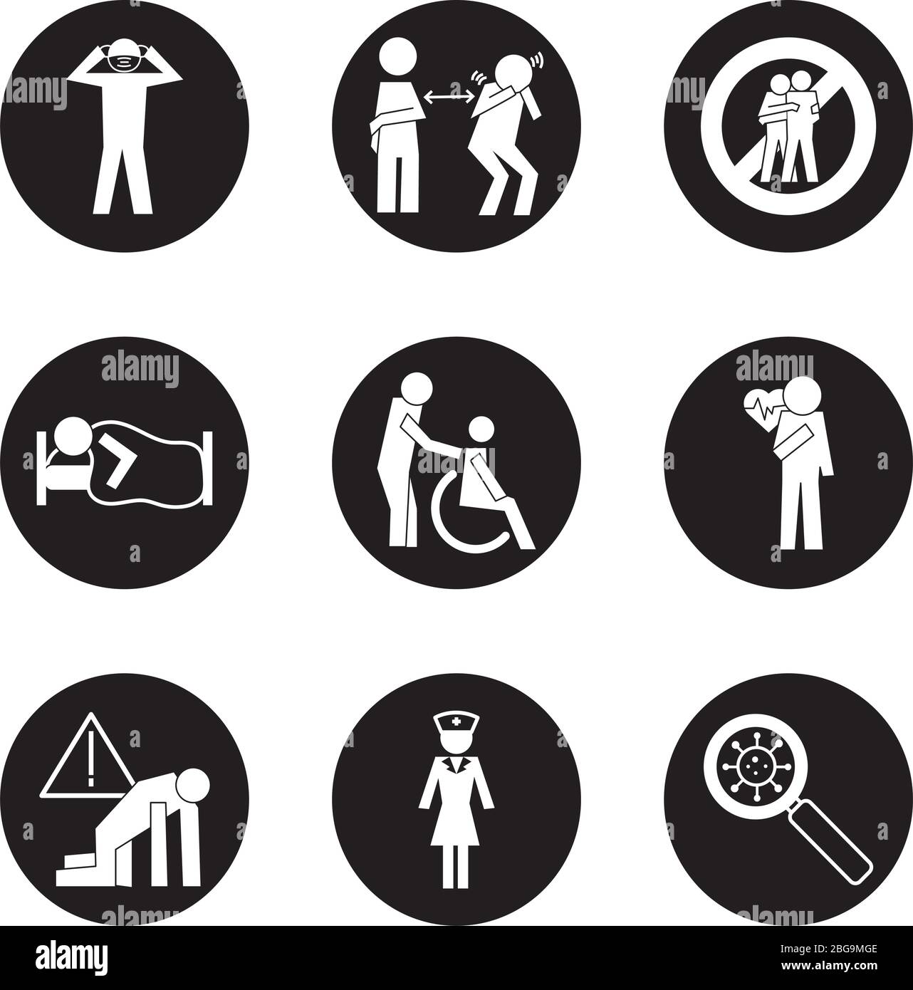 bundle of health pictograms set icons Stock Vector Image & Art - Alamy