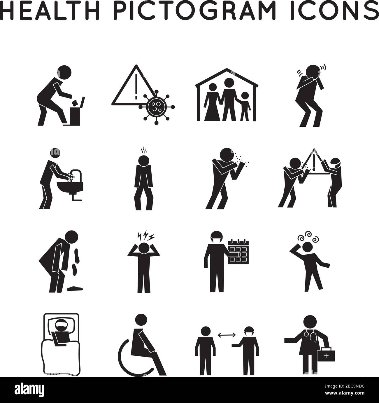 bundle of health pictograms set icons Stock Vector Image & Art - Alamy