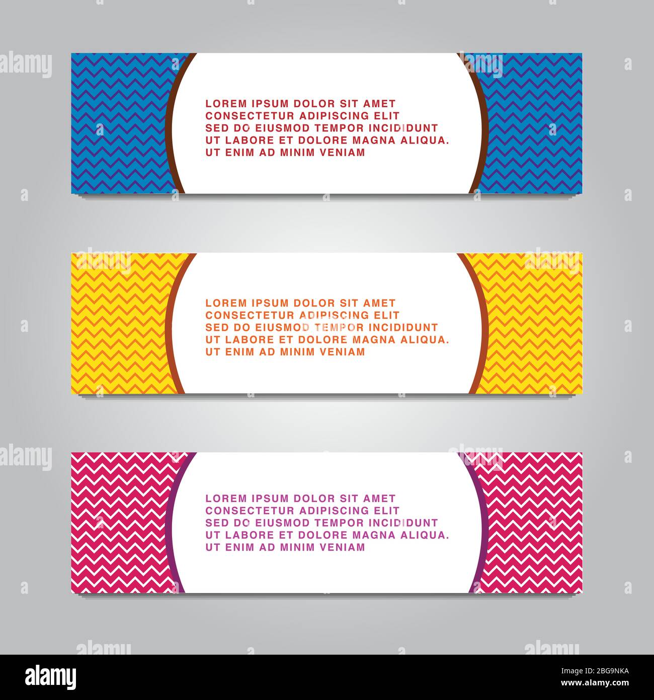 abstract horizontal banner design with dot and memphis striped ...