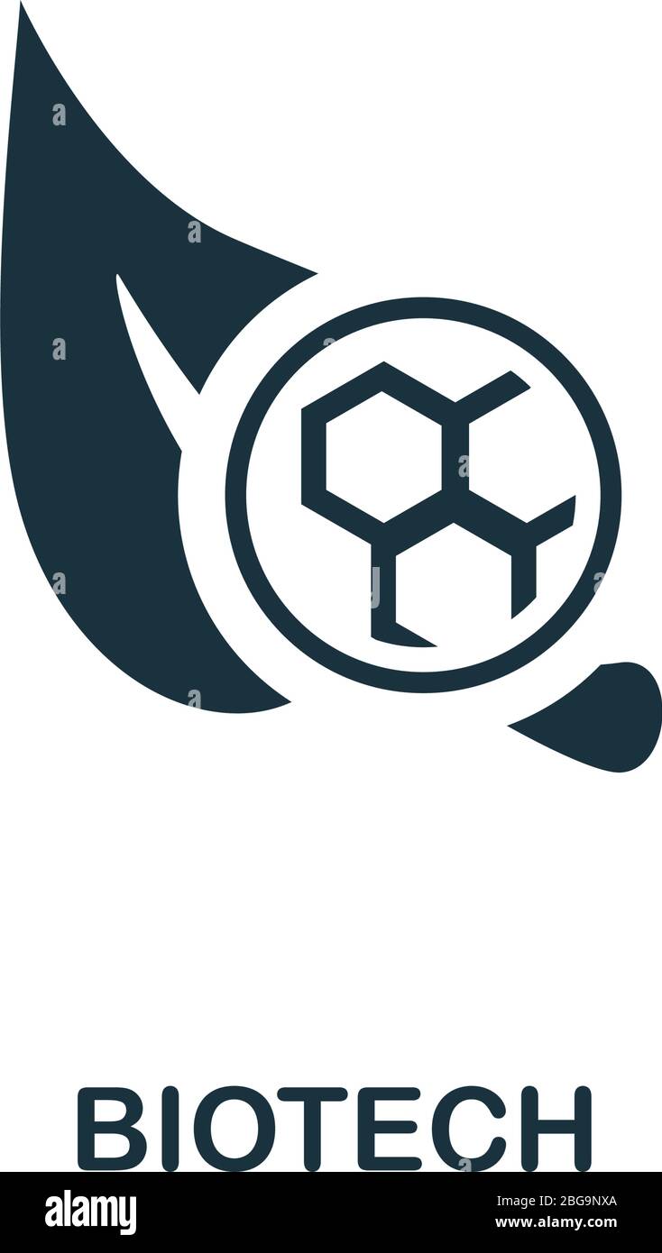 Biotech icon. Simple illustration from biohacking collection. Creative ...