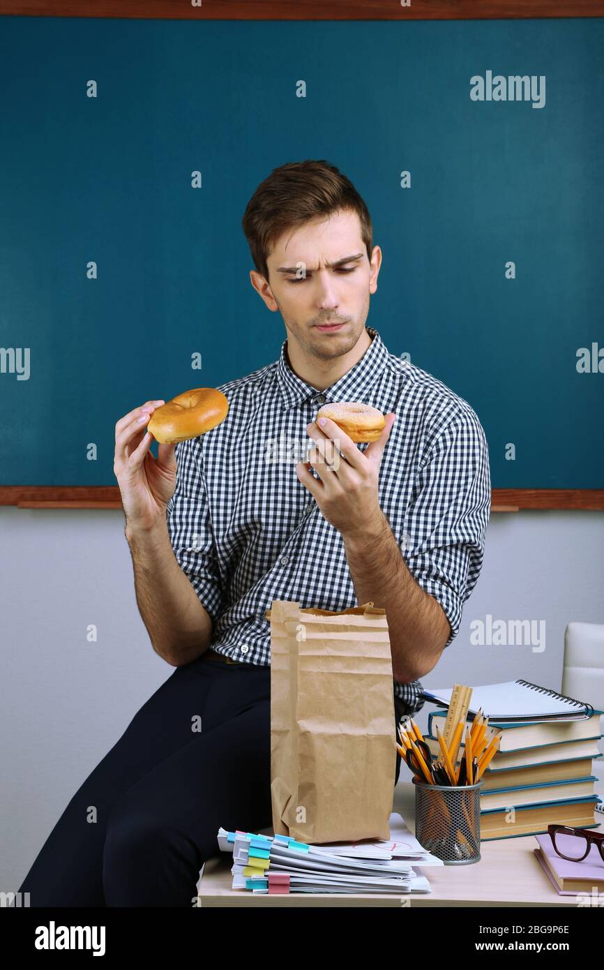 Teacher portrait lunch in school hi-res stock photography and images ...
