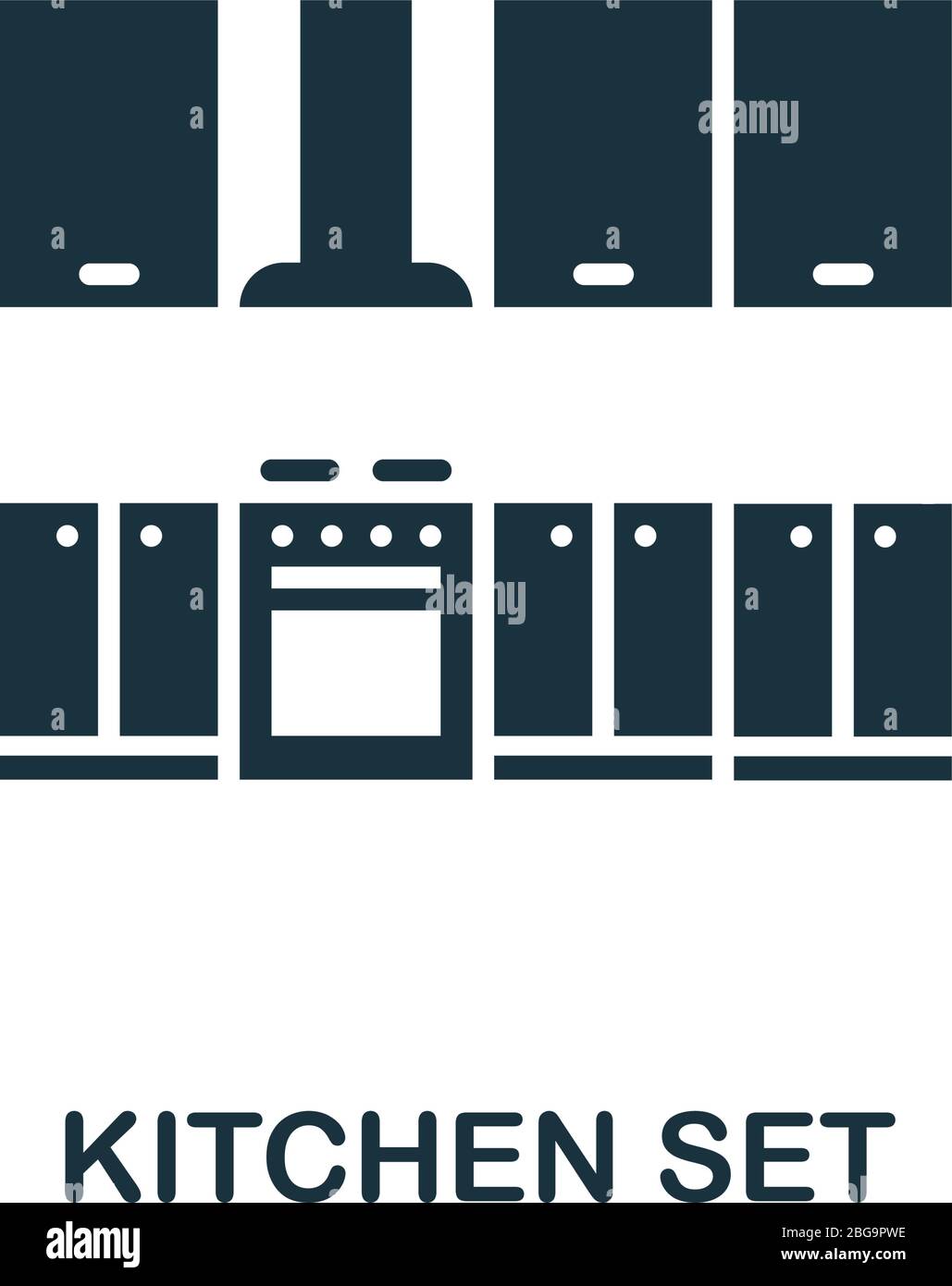 Kitchen Set icon. Simple illustration from furniture collection ...