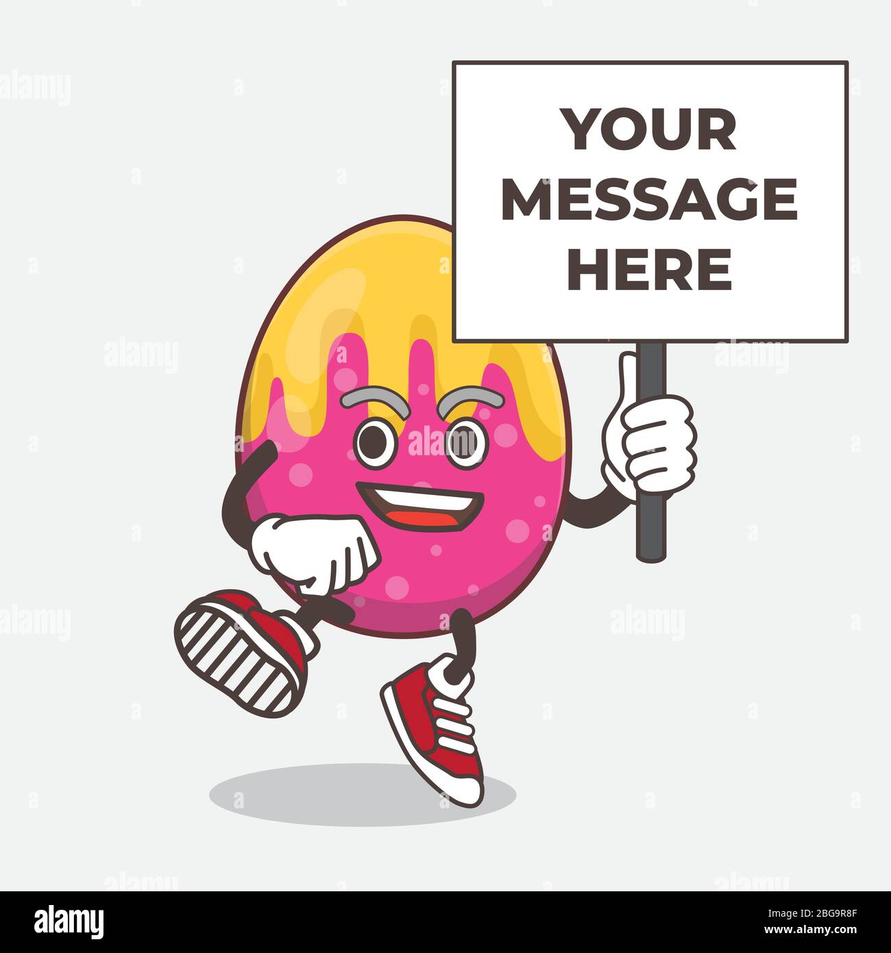 Illustration of Easter Egg Mascot Vector Character with Pose Stock ...