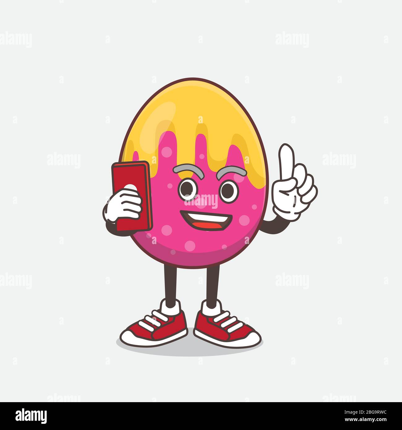 Illustration of Easter Egg Mascot Vector Character with Pose Stock ...