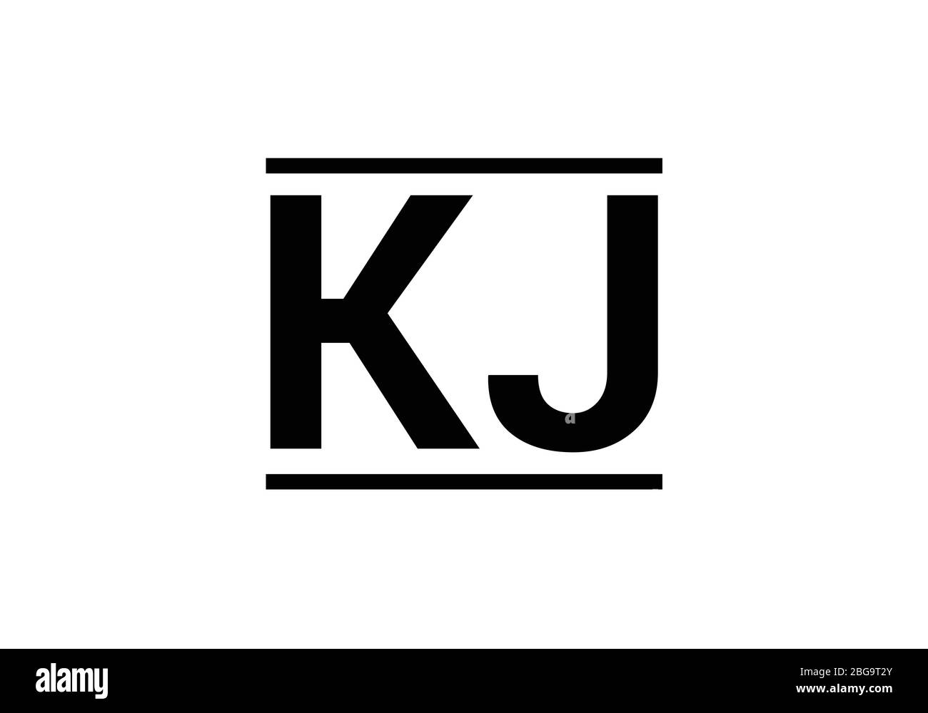 Initial Monogram Letter K J Logo Design Vector Template. KJ Letter Logo ...