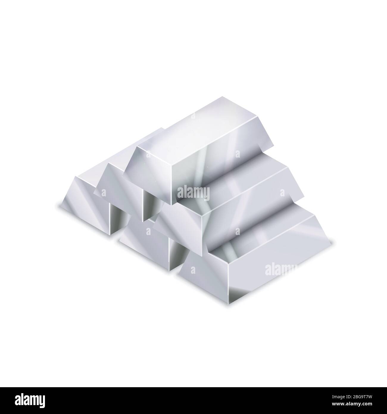 Pure silver ingot bars Stock Vector Images - Alamy