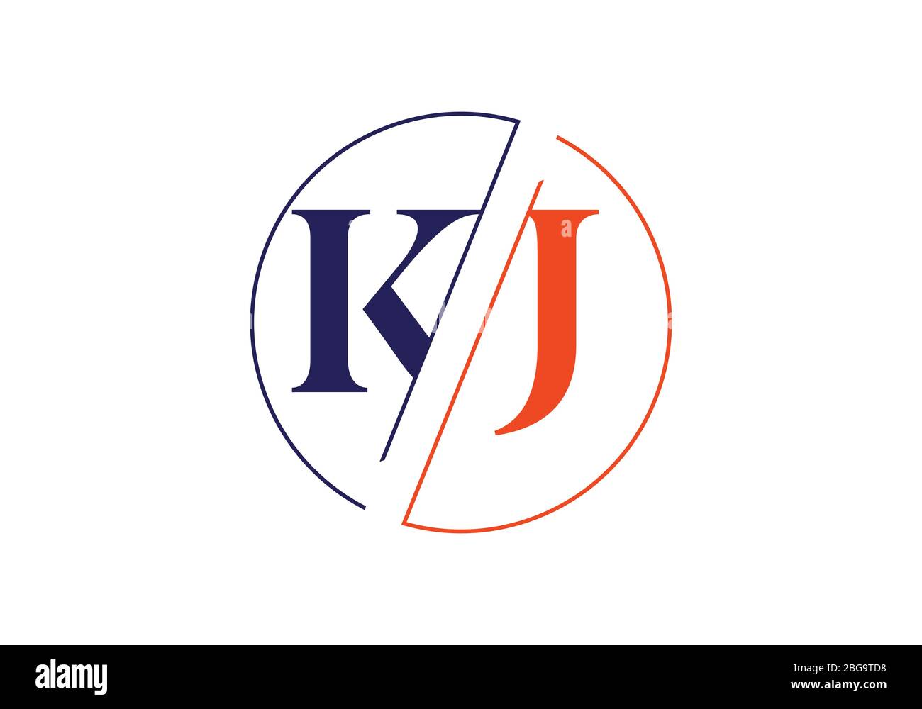 Initial Monogram Letter K J Logo Design Vector Template. KJ Letter Logo ...