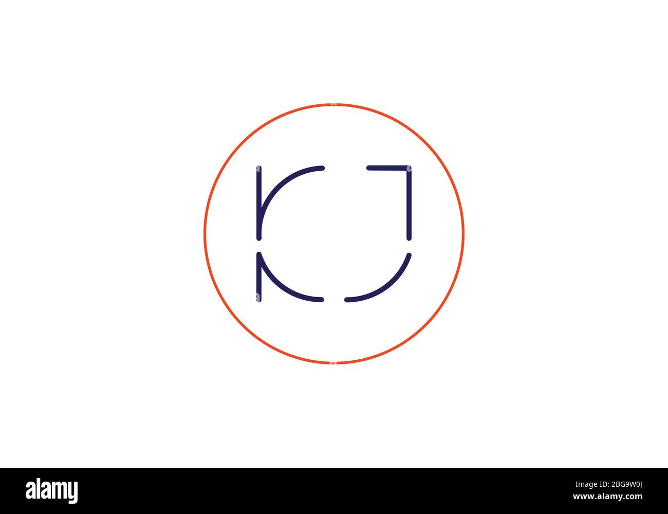 Initial Monogram Letter K J Logo Design Vector Template. KJ Letter Logo ...