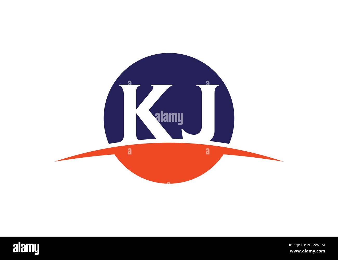 Initial Monogram Letter K J Logo Design Vector Template. KJ Letter Logo ...
