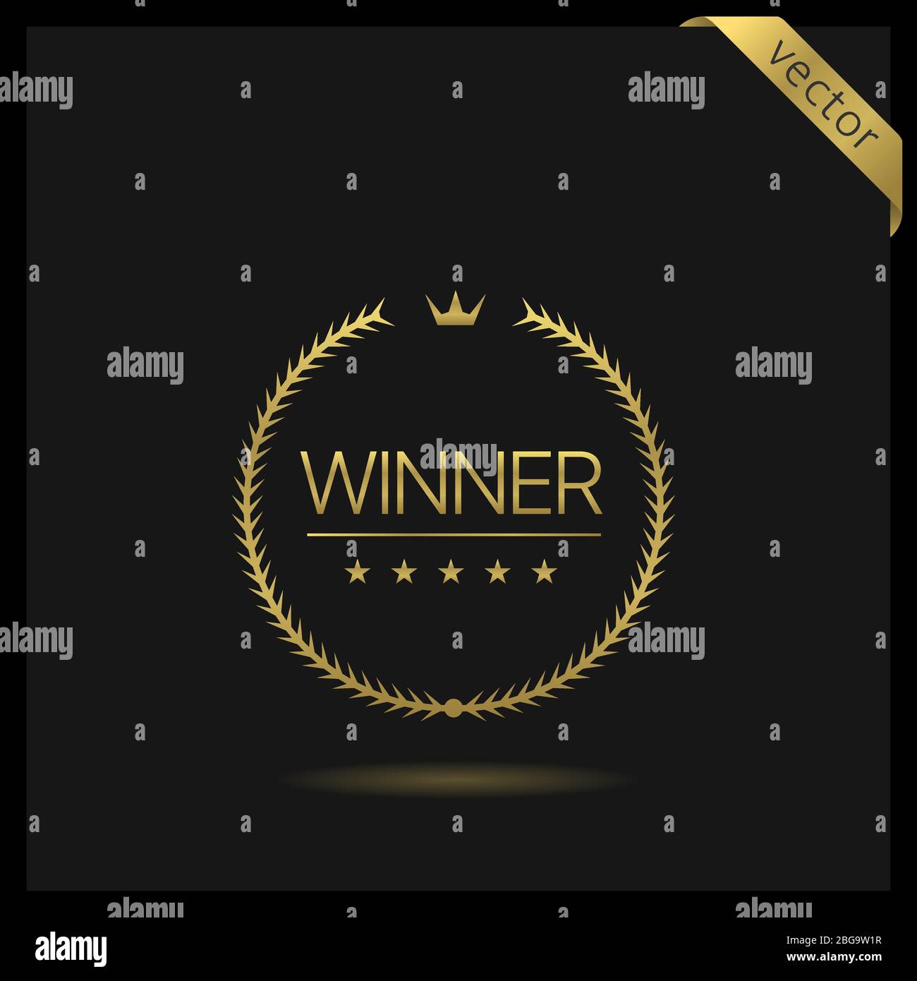 1st place laurel icon Stock Vector Images - Alamy