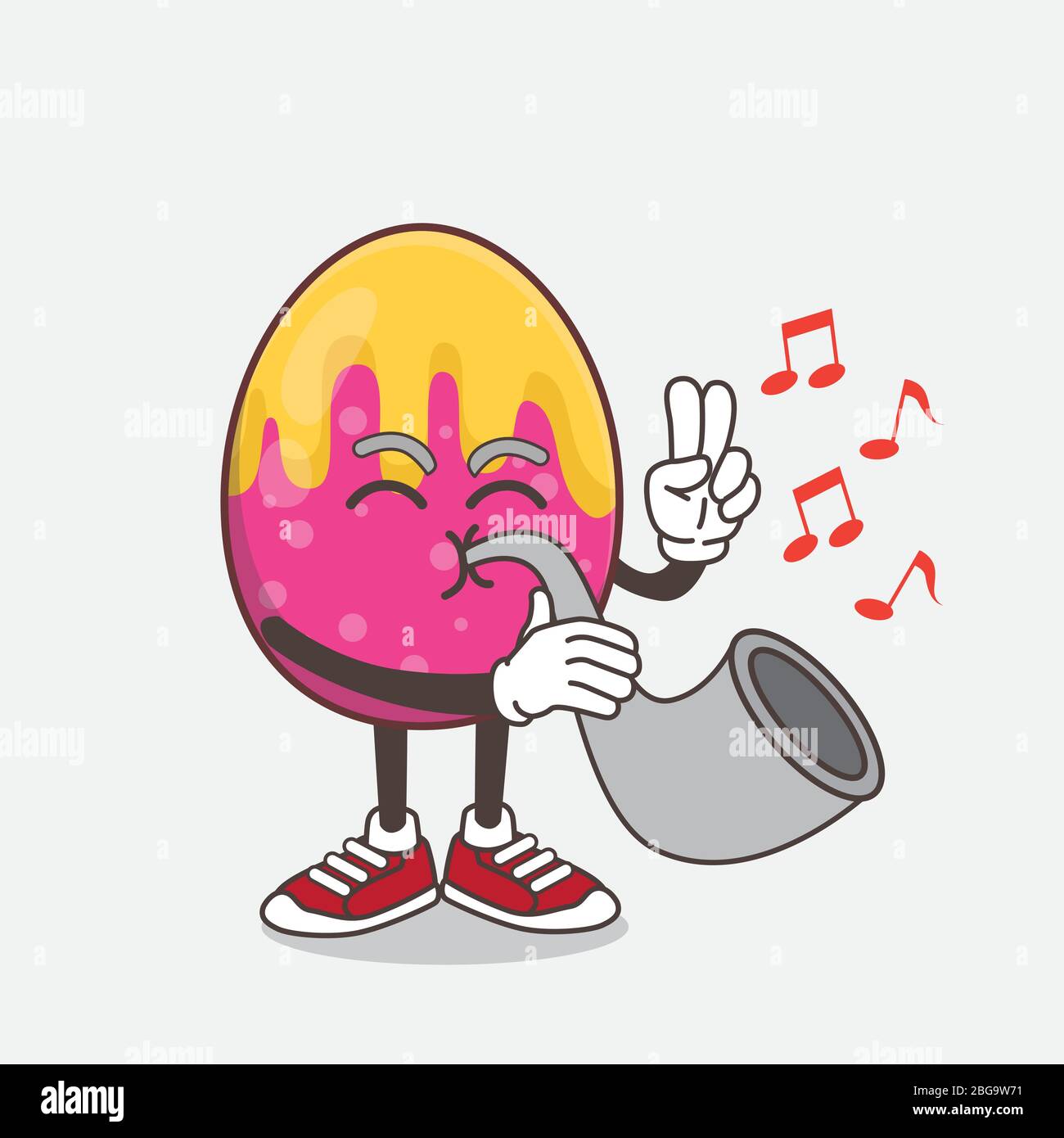 Illustration of Easter Egg Mascot Vector Character with Pose Stock ...
