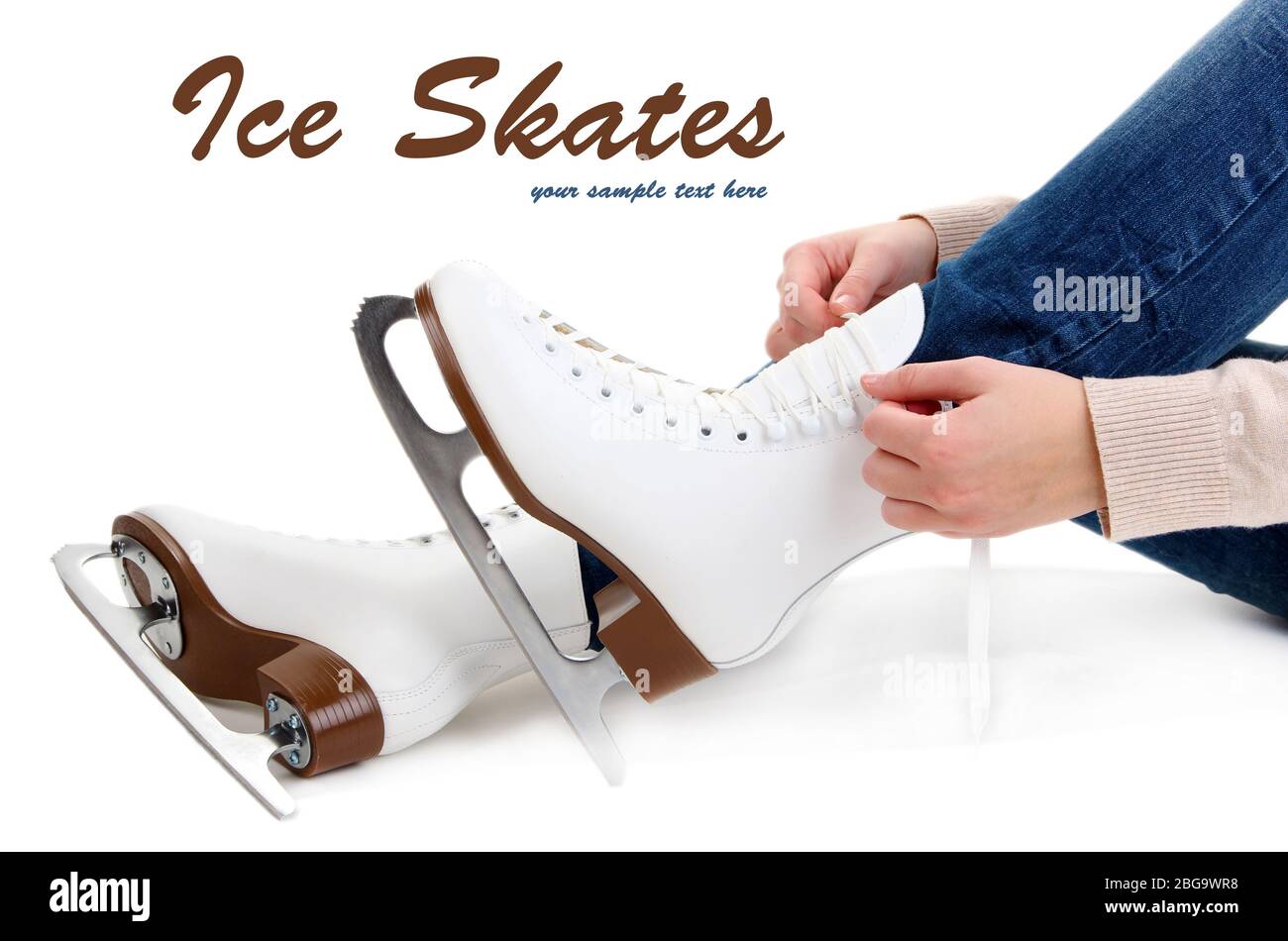 Skater wearing skates isolated on white Stock Photo - Alamy