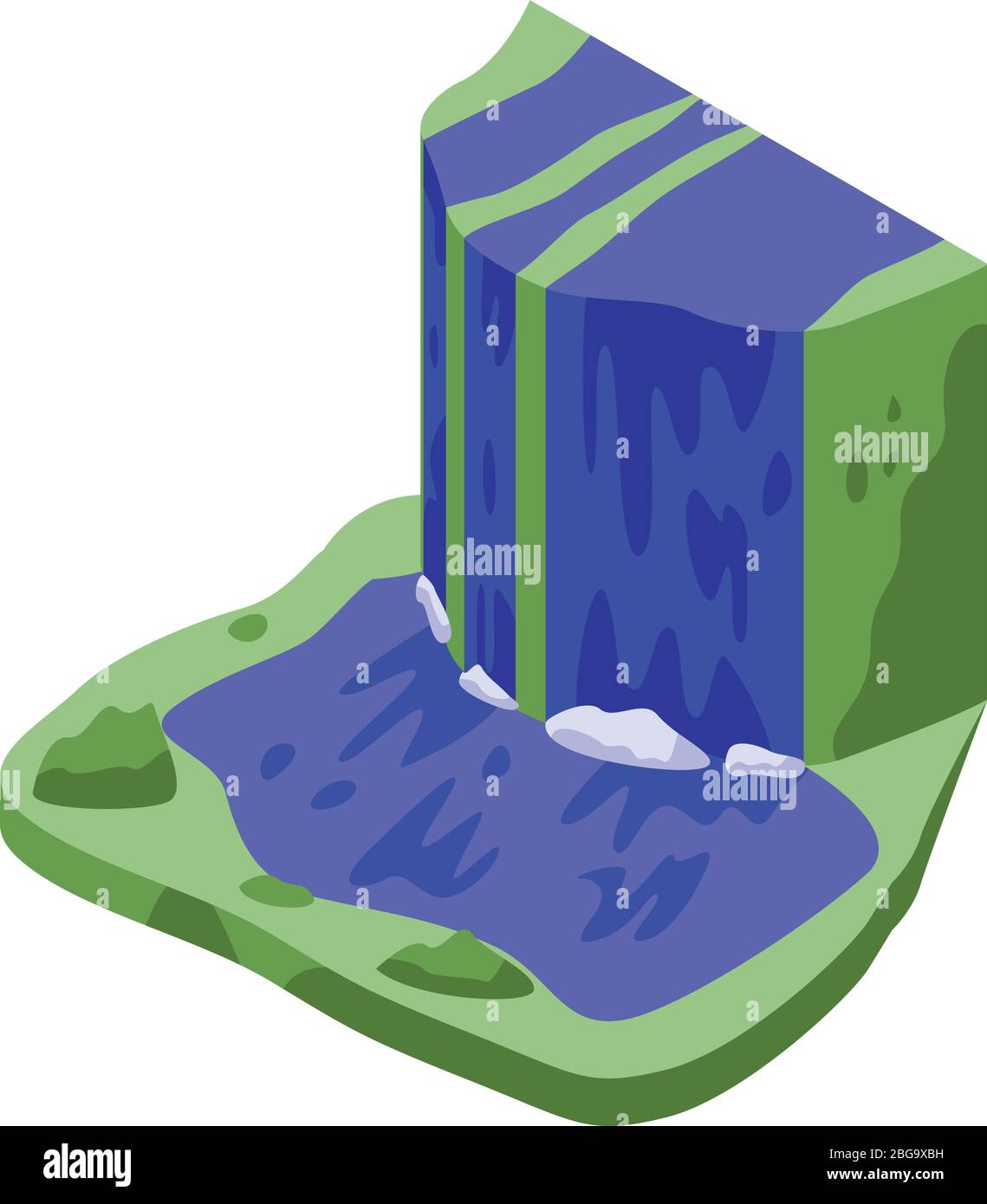 Nature cascade icon, isometric style Stock Vector Image & Art - Alamy