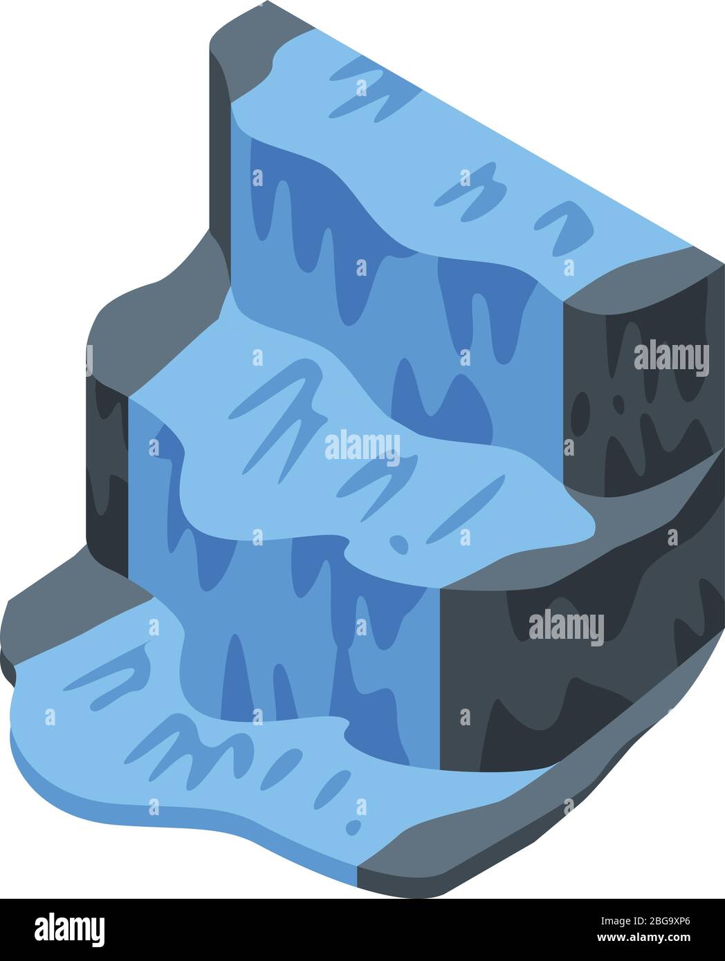 Tropical cascade icon, isometric style Stock Vector Image & Art - Alamy
