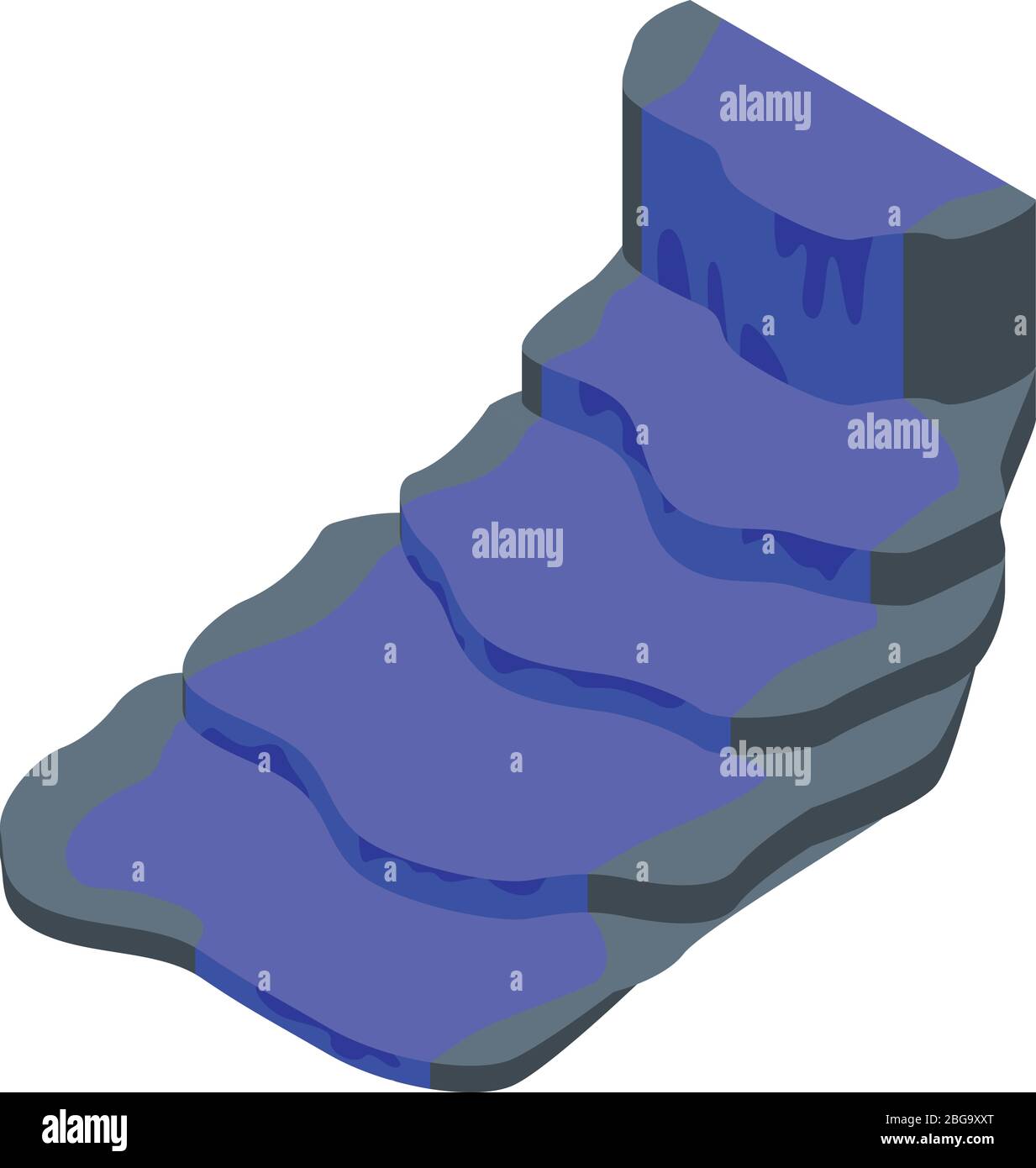 River landscape isometric icon Cut Out Stock Images & Pictures - Alamy