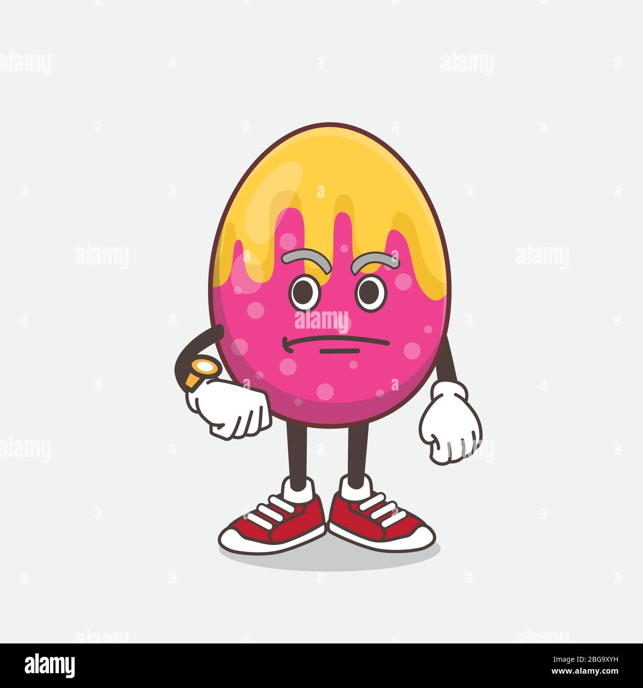 Illustration of Easter Egg Mascot Vector Character with Pose Stock ...