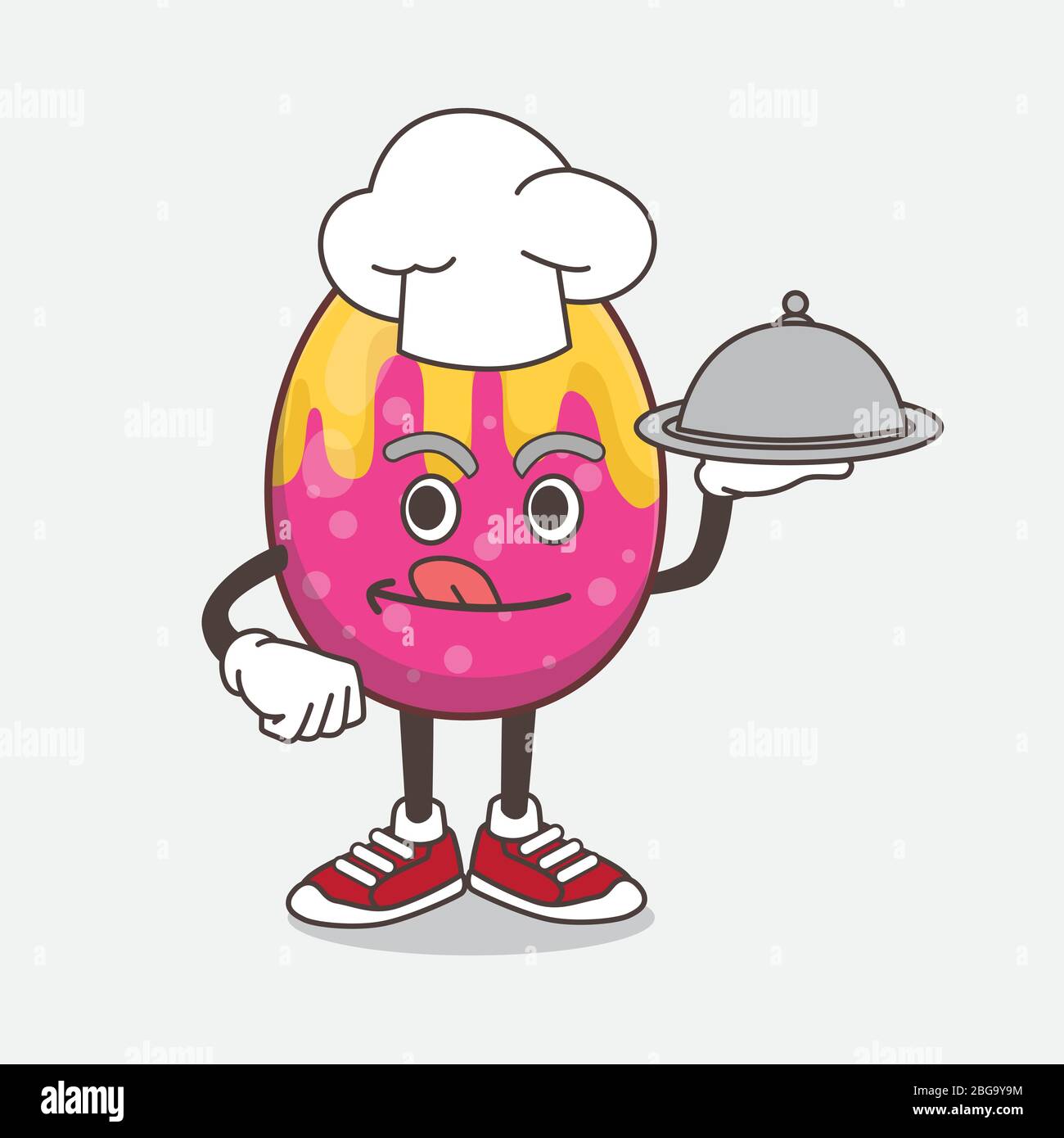 Illustration of Easter Egg Mascot Vector Character with Pose Stock ...