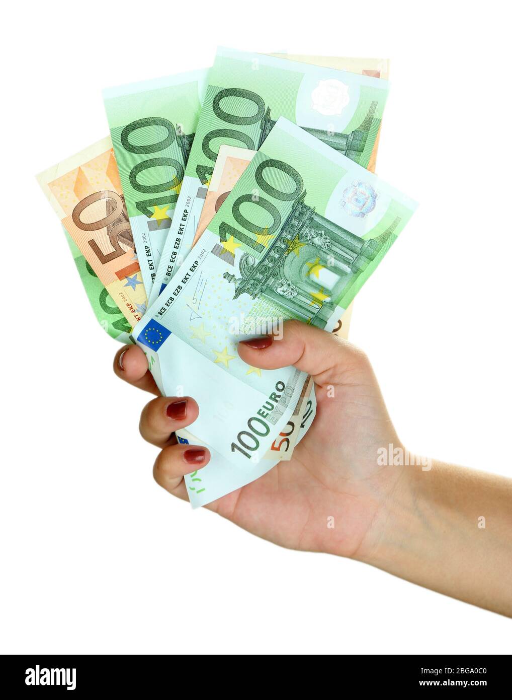 Female hand euro close hi-res stock photography and images - Alamy