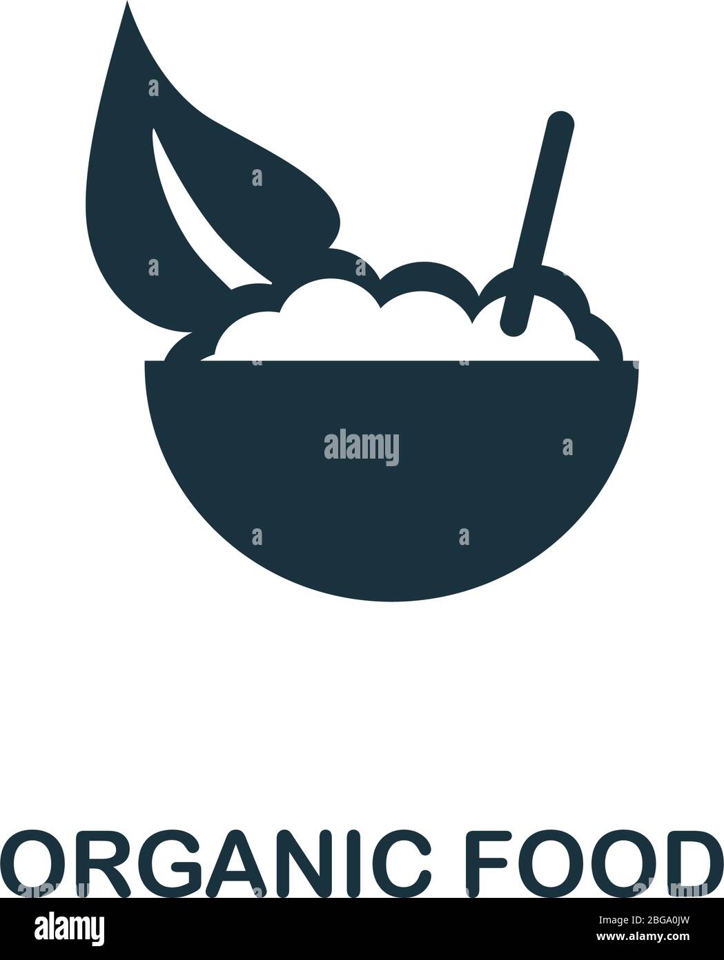 Organic Food icon. Simple illustration from biohacking collection ...