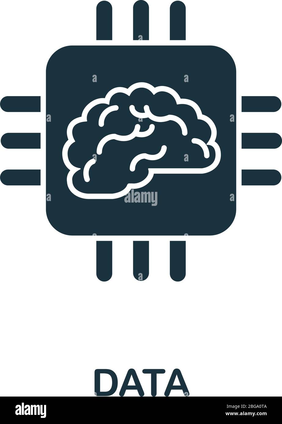 Data icon from digitalization collection. Simple line Data icon for ...