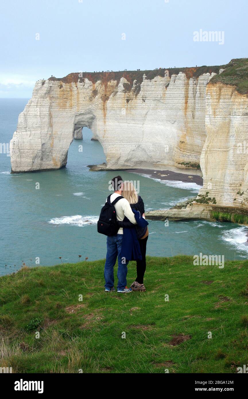 Famous cliffs of Etretat in France, Normandy Stock Photo - Alamy