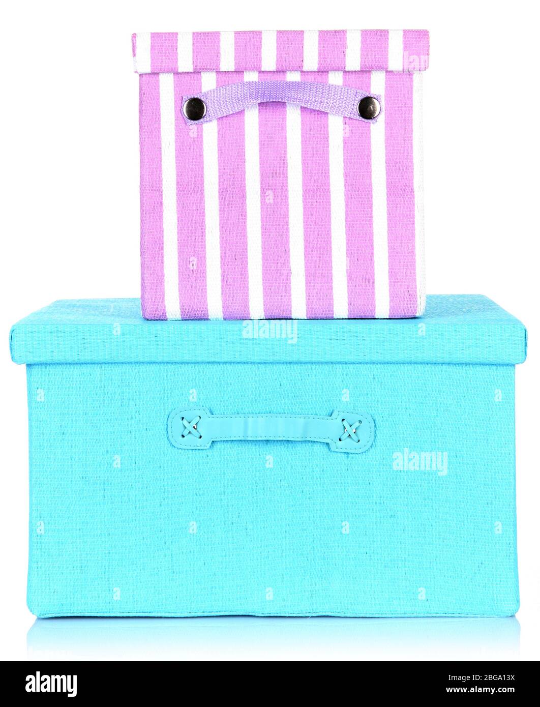 Textile boxes, isolated on white Stock Photo - Alamy