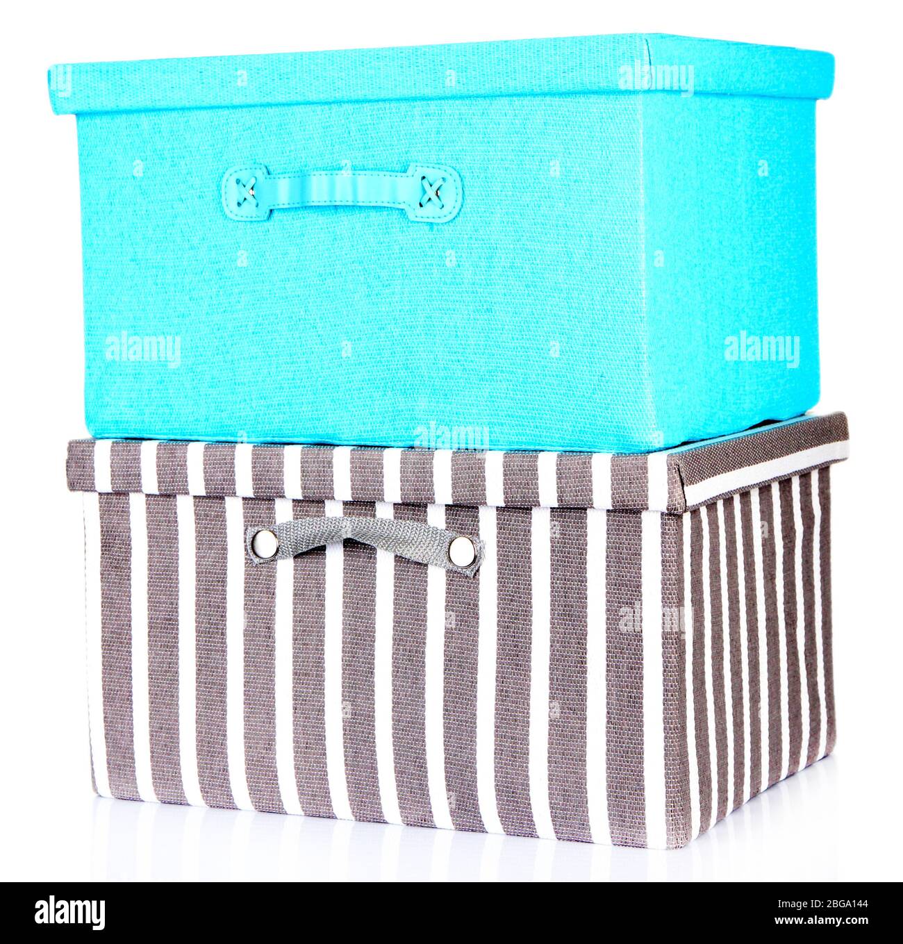 Textile boxes, isolated on white Stock Photo - Alamy
