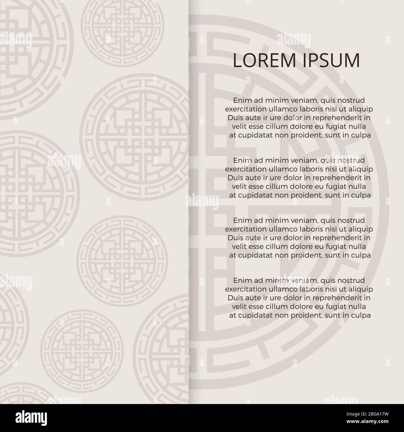 Traditional korean, japanese, chinese oriental banner design with ...