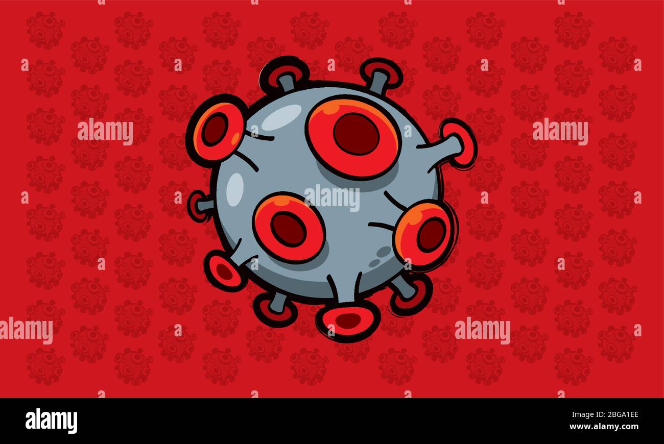 Virus of Covid-19, with virus motif background Stock Vector Image & Art ...