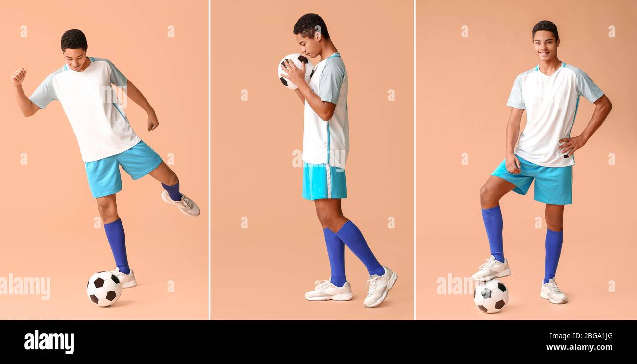 Professional soccer player collage hi-res stock photography and images ...