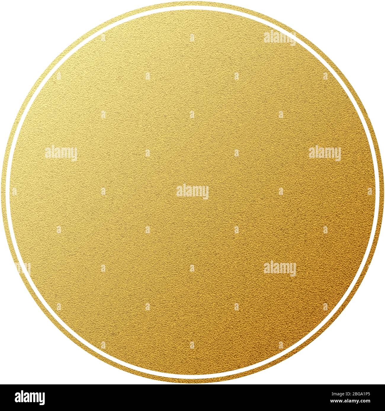 Golden label round circle with glitter texture, isolated on white. EPS ...