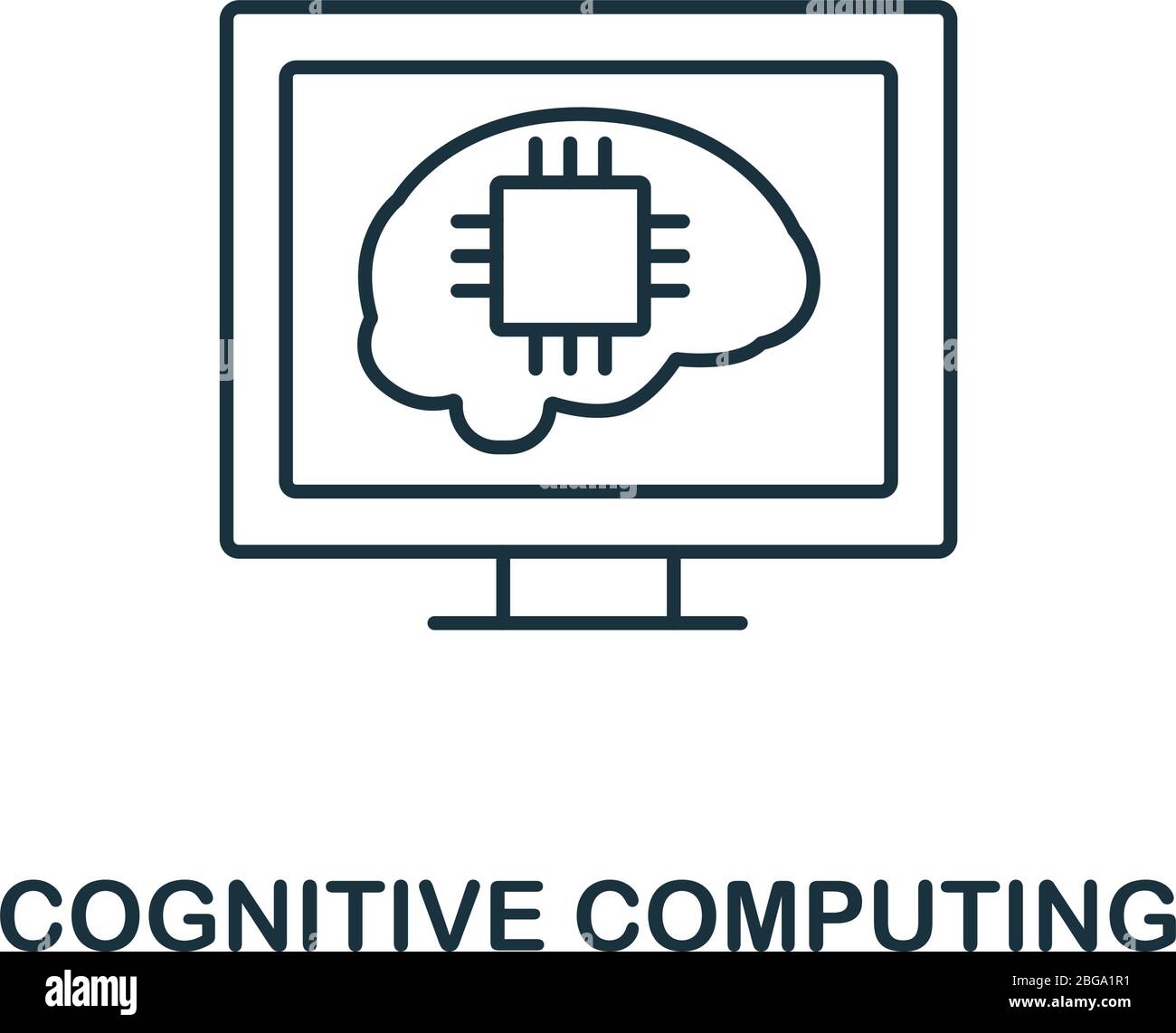 Cognitive Computing icon. Creative simple symbol from fintech ...