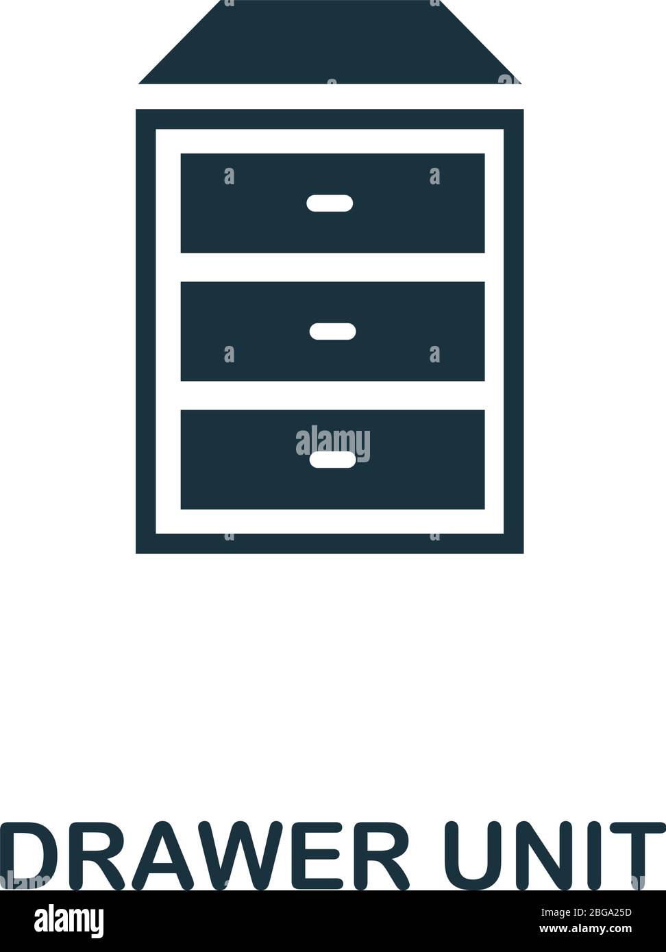 Drawer Unit icon. Simple illustration from furniture collection ...
