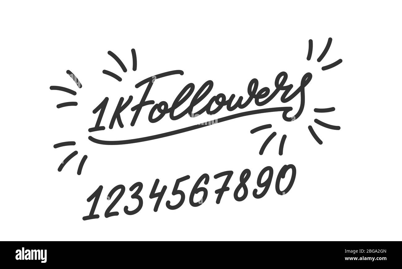 Followers. Template for social media. Followers lettering calligraphy ...