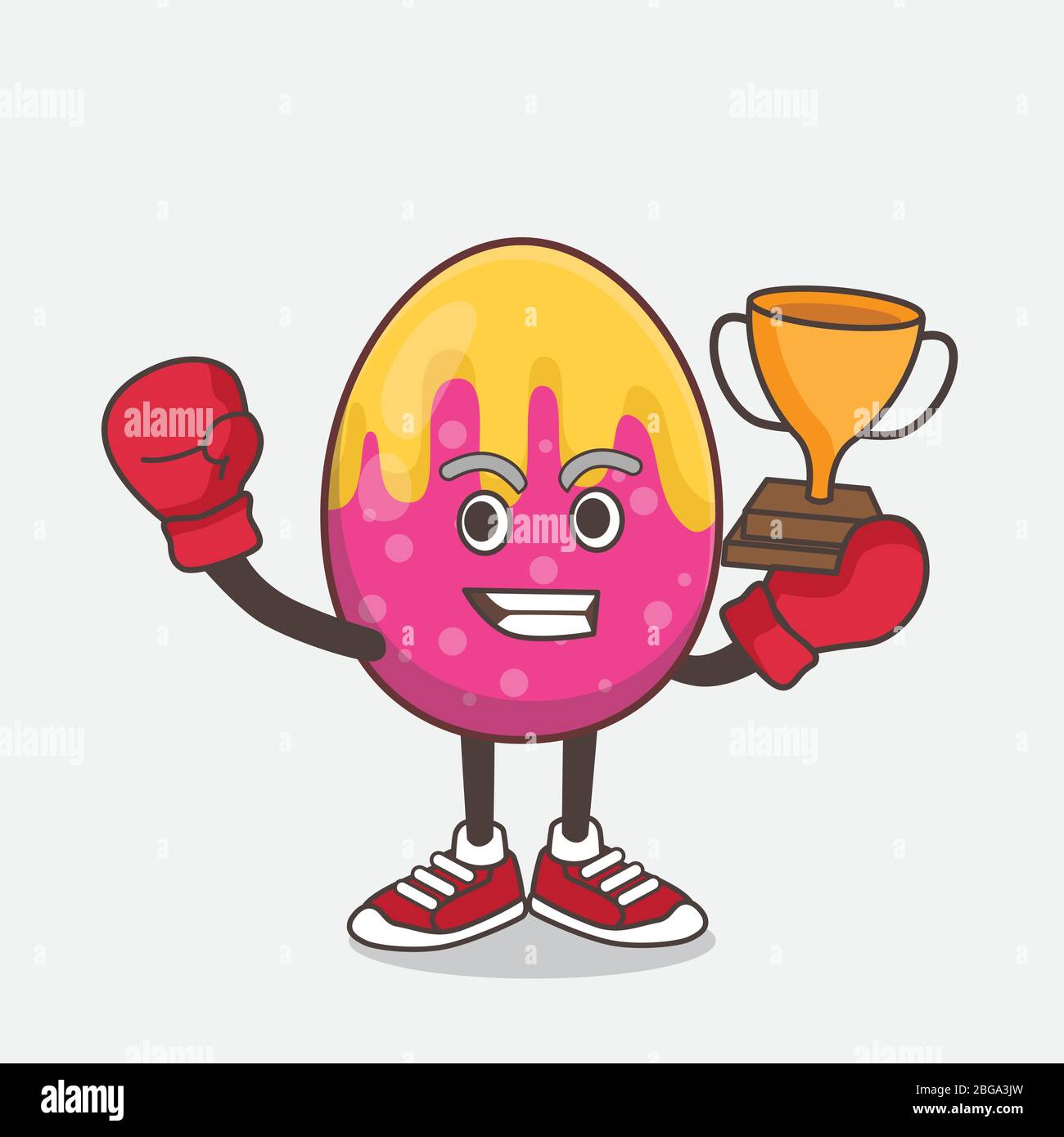 Illustration of Easter Egg Mascot Vector Character with Pose Stock ...