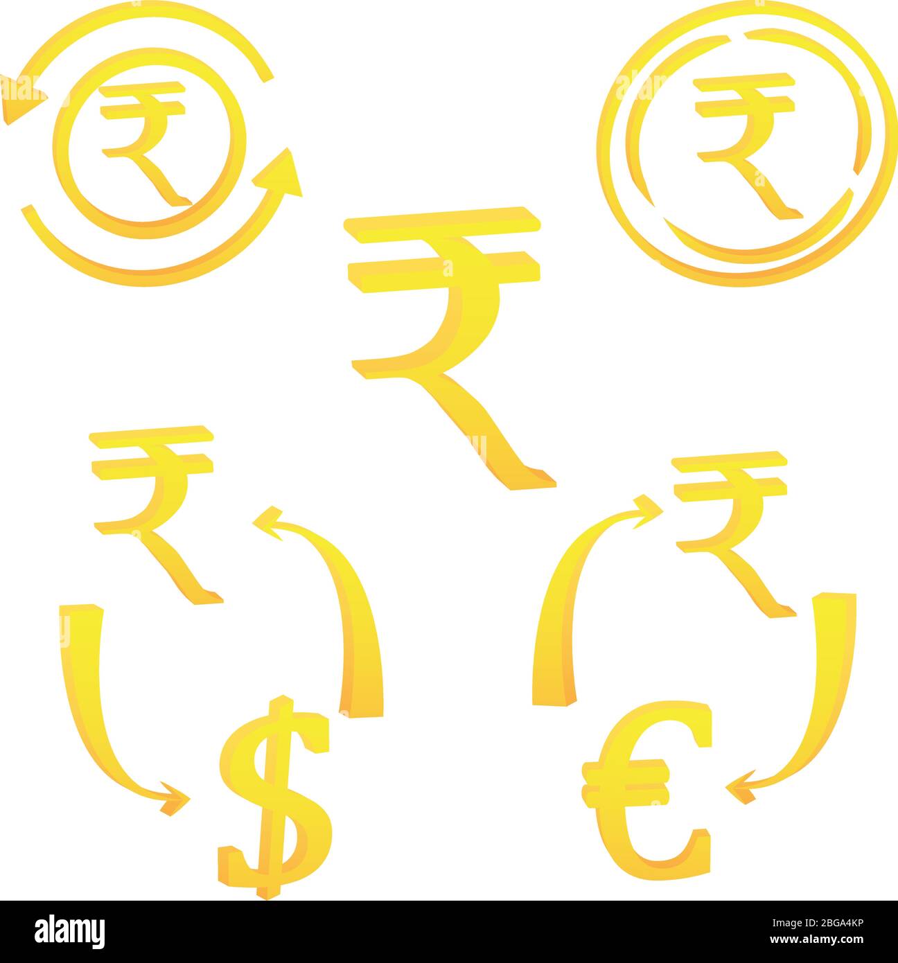 3D Rupee India currency symbol icon Stock Vector Image & Art - Alamy