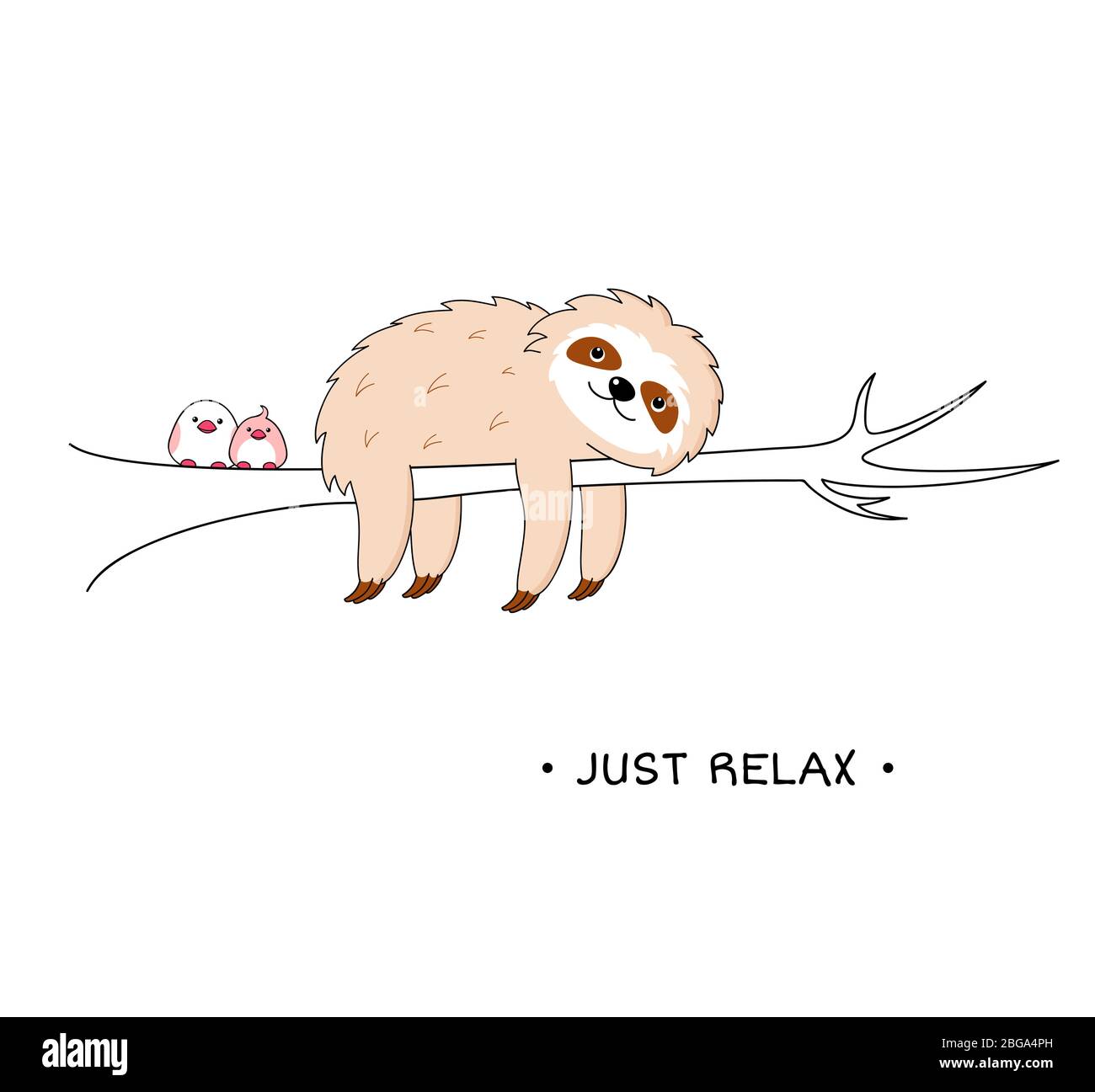 Cartoon sloth Cut Out Stock Images & Pictures - Alamy