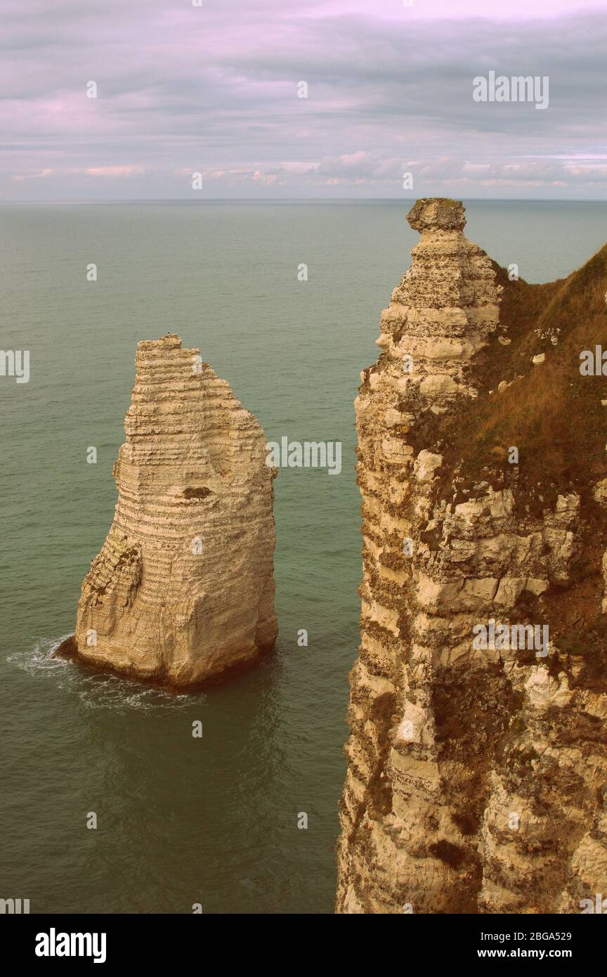 Famous cliffs of Etretat in France, Normandy Stock Photo - Alamy
