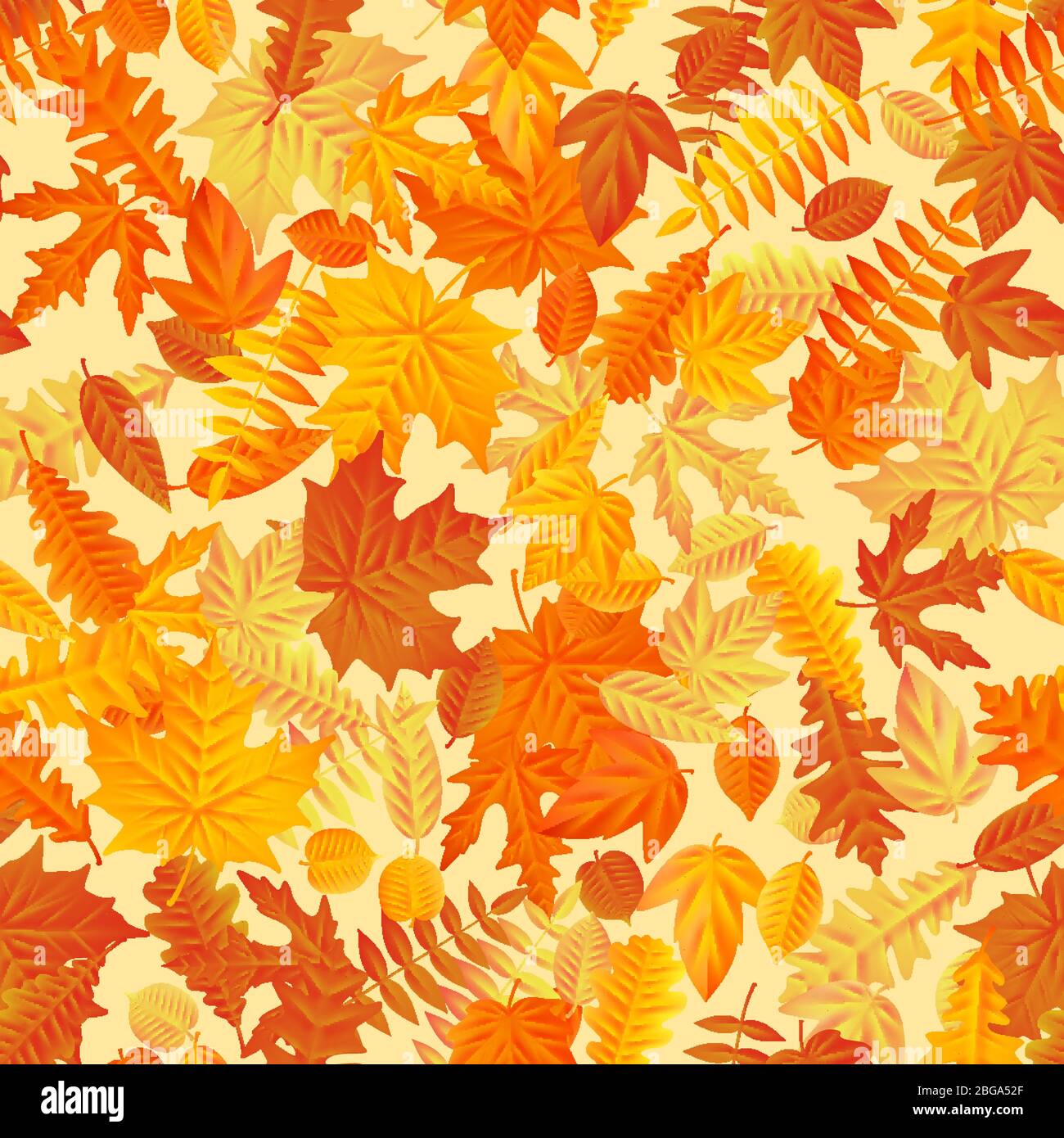 Autumn leaves background seamless pattern. EPS 10 vector Stock Vector ...