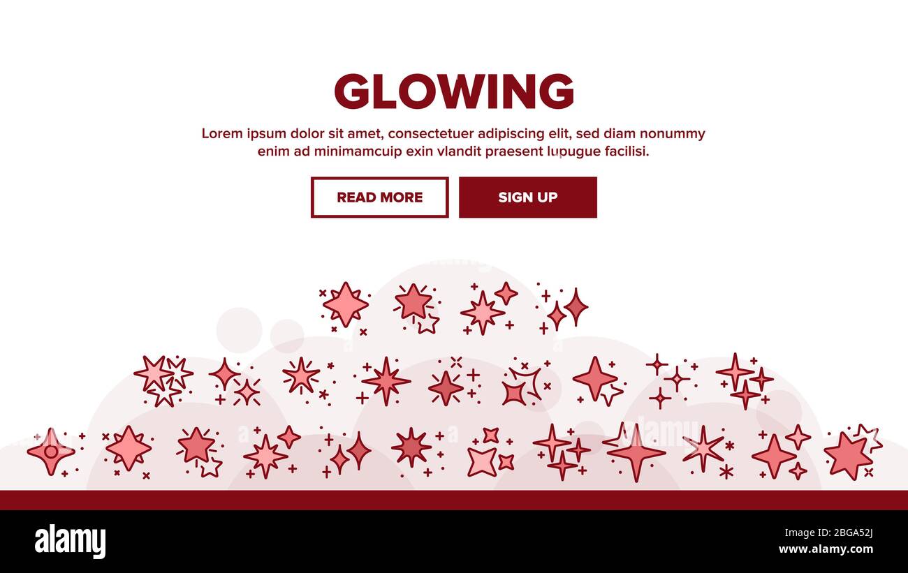 Glowing Shine Stars Landing Header Vector Stock Vector Image & Art - Alamy