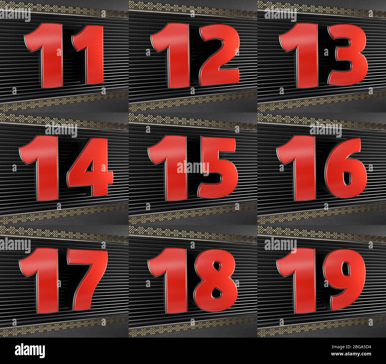 Number icon logo eleven sign hi-res stock photography and images - Alamy