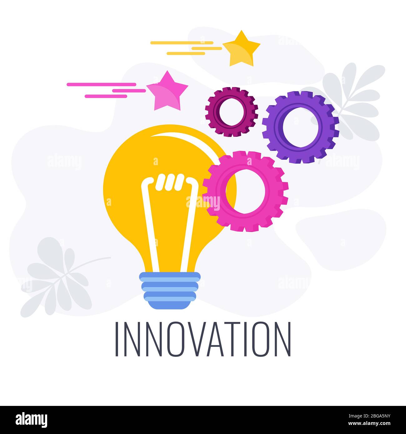 Innovation infographics pictogram. Strategy, management and marketing ...