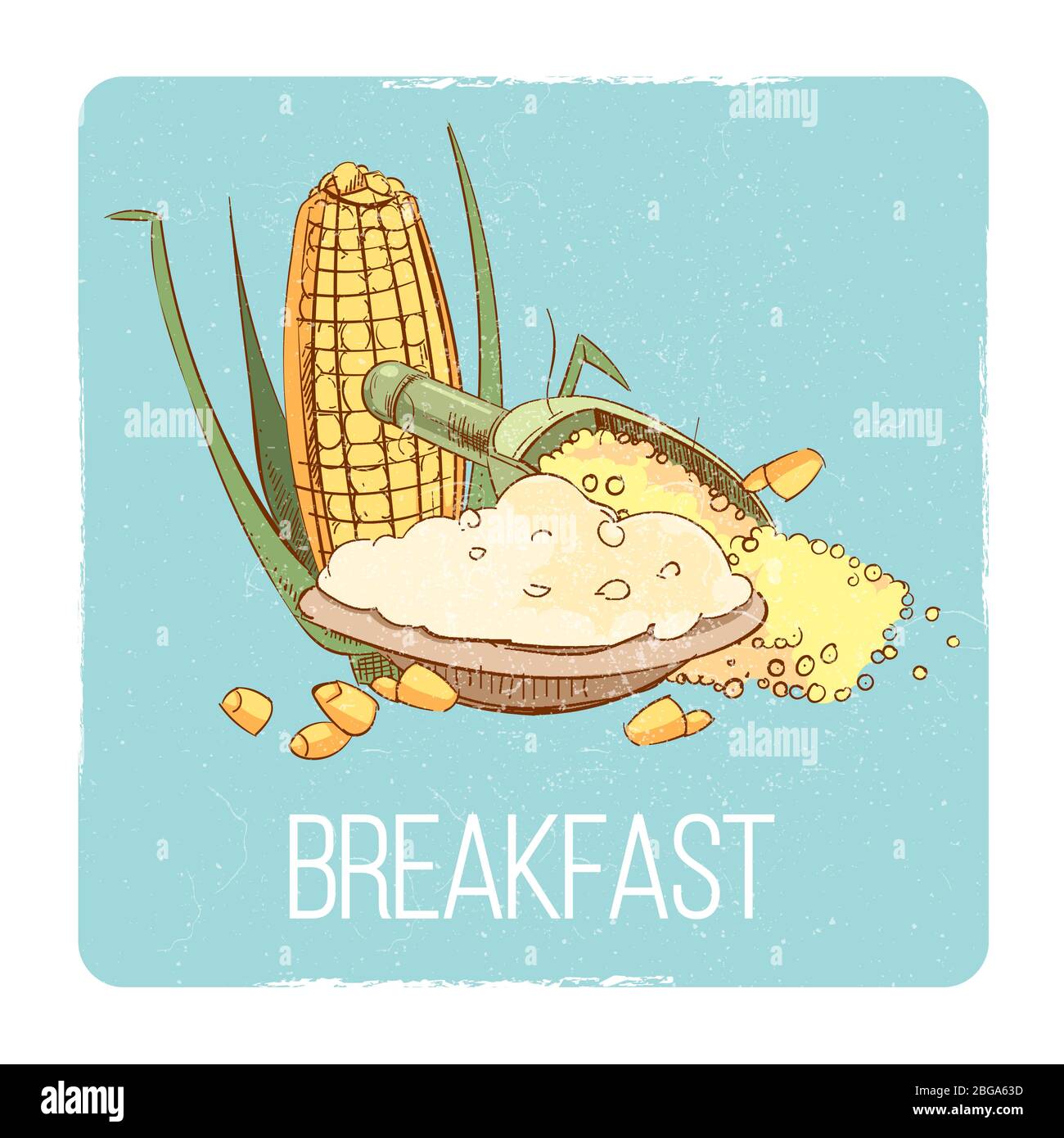 Vegetarian cereal breakfast Stock Vector Images - Alamy