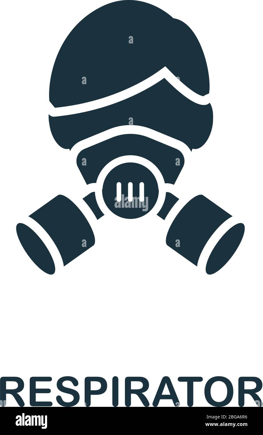 Respirator icon. Simple illustration from personal protection ...