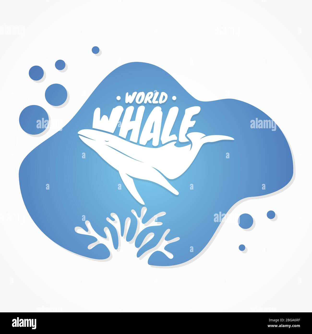Vector design whale for world whales day sign symbol. Vector design ...