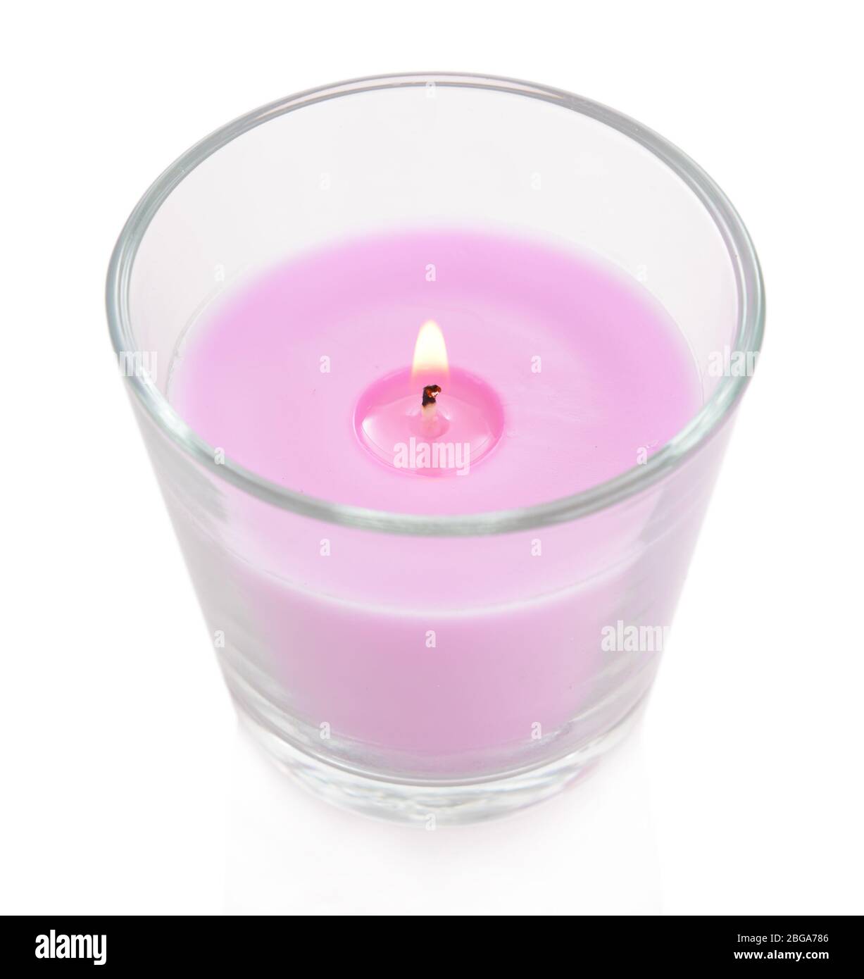 Beautiful colorful candle isolated on white Stock Photo - Alamy