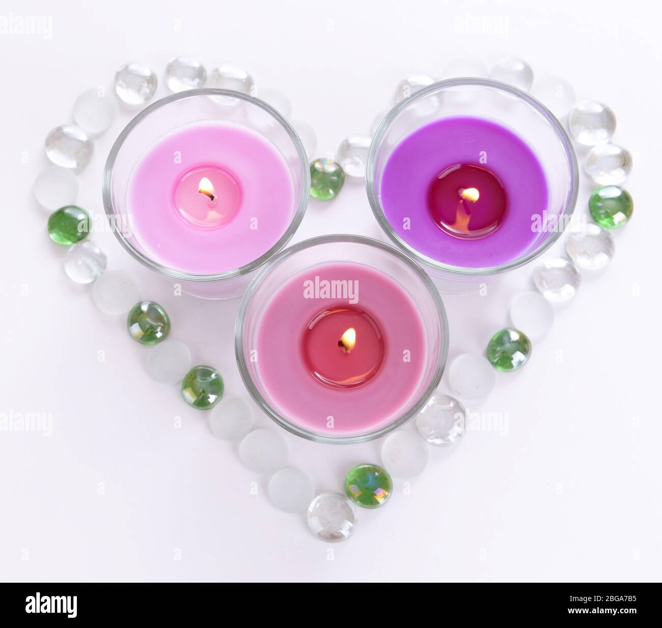 Beautiful colorful candles isolated on white Stock Photo - Alamy