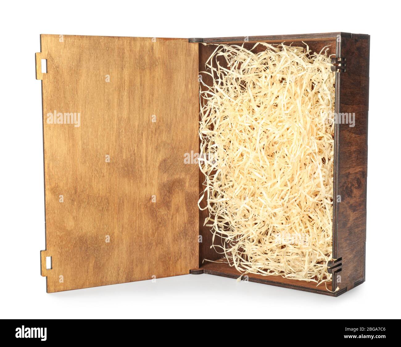 Empty box for wine on white background Stock Photo - Alamy
