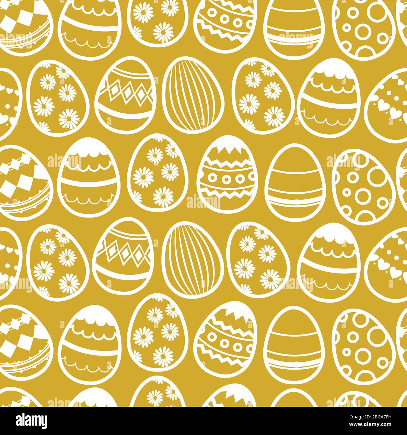 Happy easter repetition vector background. Seamless wallpaper with eggs ...